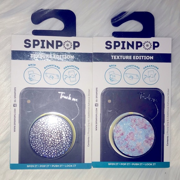 spinpop | Cell Phones & Accessories | Set Of 2 Spinpop Textured Edition Pop Socket | Poshmark